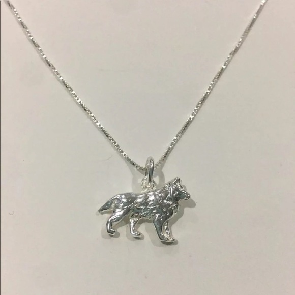 Jewelry | Sterling Silver Lone Alpha Wolf Necklace | Poshmark